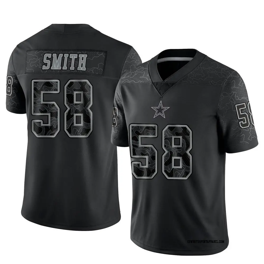 Limited Black Men's Mazi Smith Dallas Cowboys Reflective Jersey ...